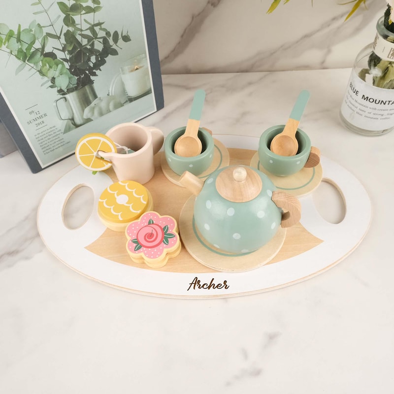 Wooden Tea Set - Etsy