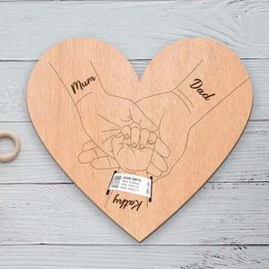 Newborn Birth Hospital Bracelet Wristband Holder Personalized Wooden ...