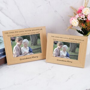 Personalised Memorial Photo Frame,wooden Grandma Photo Frame ...