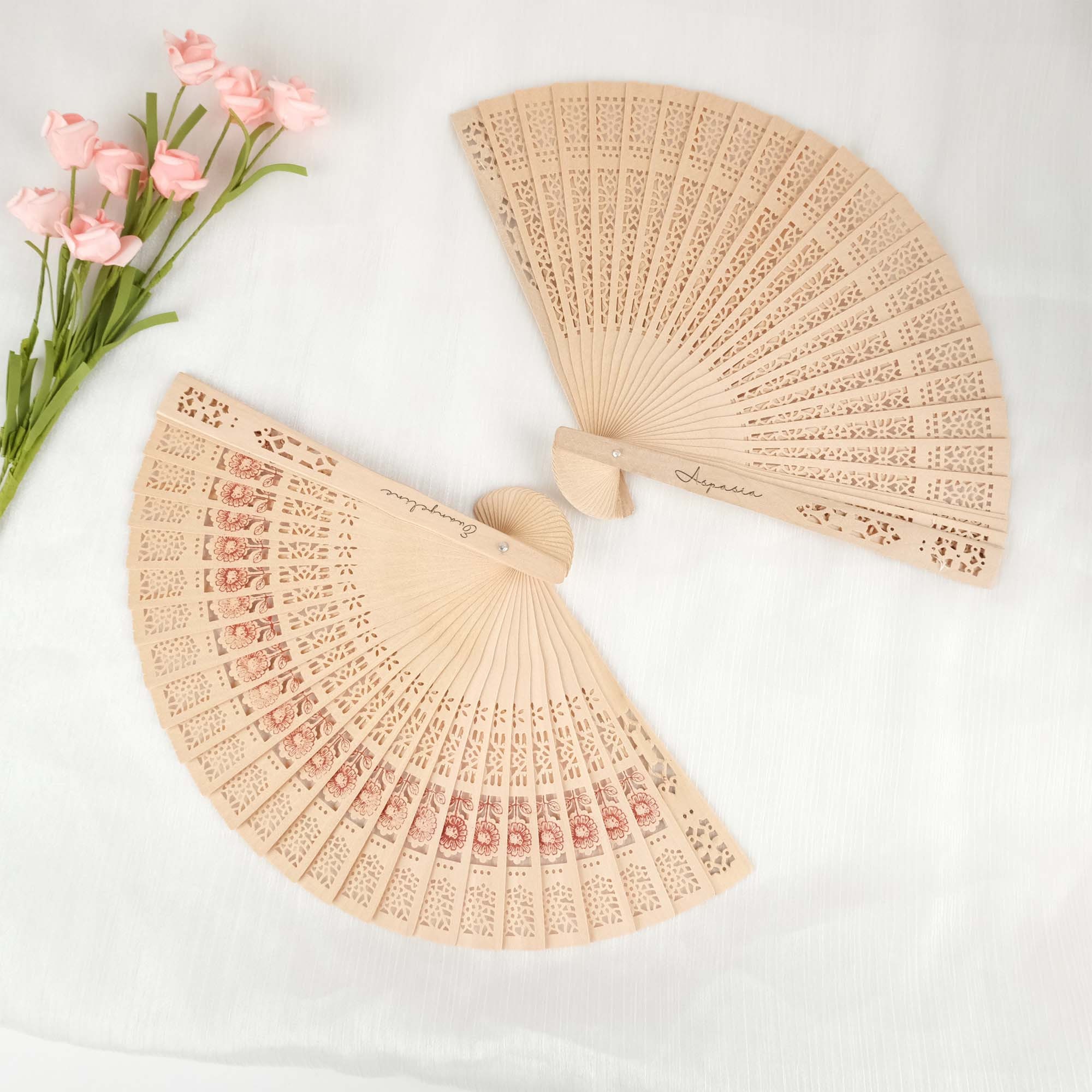 Personalized Hand Fan Wedding, Wooden Fans, Engraved Hand Fan, Wedding ...