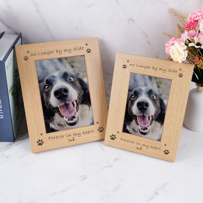 Personalised Dog Memorial Photo Frame,photo Frame Keepsake Engraved ...