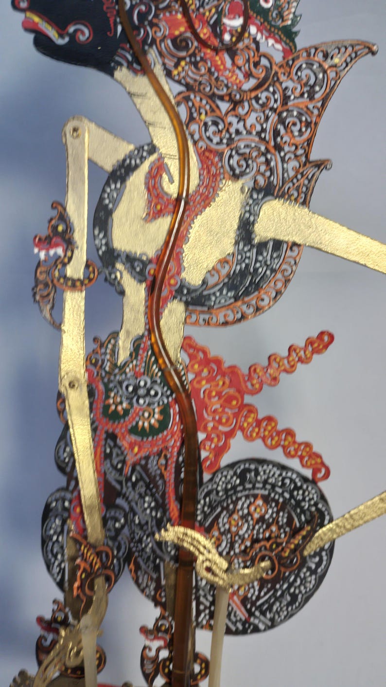Miniature Indonesian Wayang Kulit, Javanese Shadow Puppet,flat Leather ...