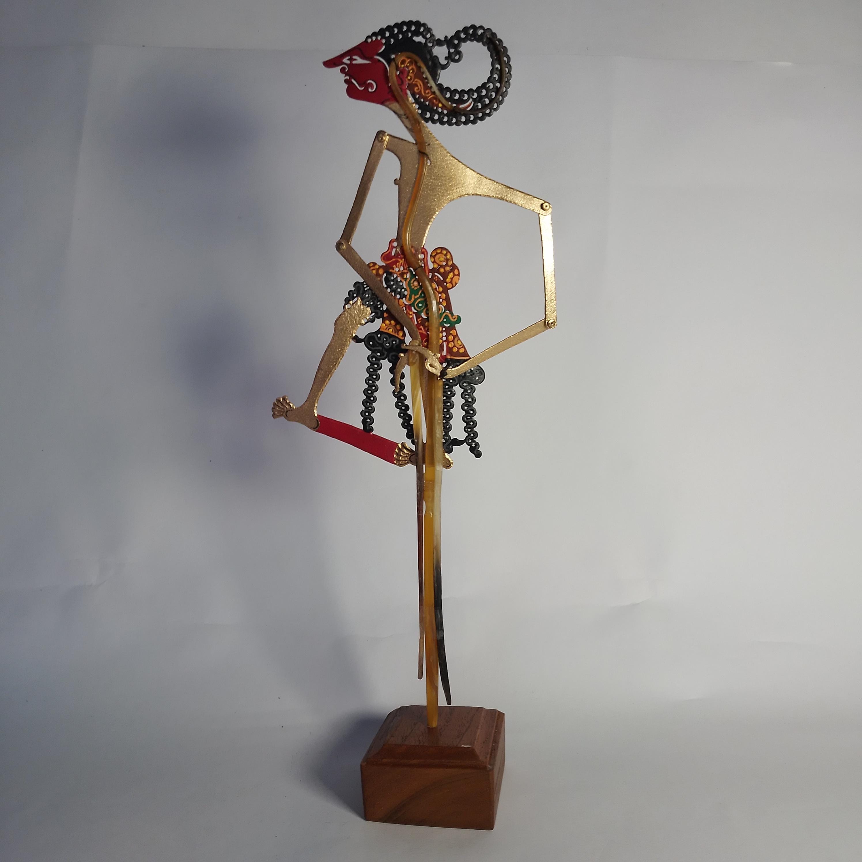 Miniature Indonesian Wayang Kulit, Javanese Shadow Puppets, Flat ...