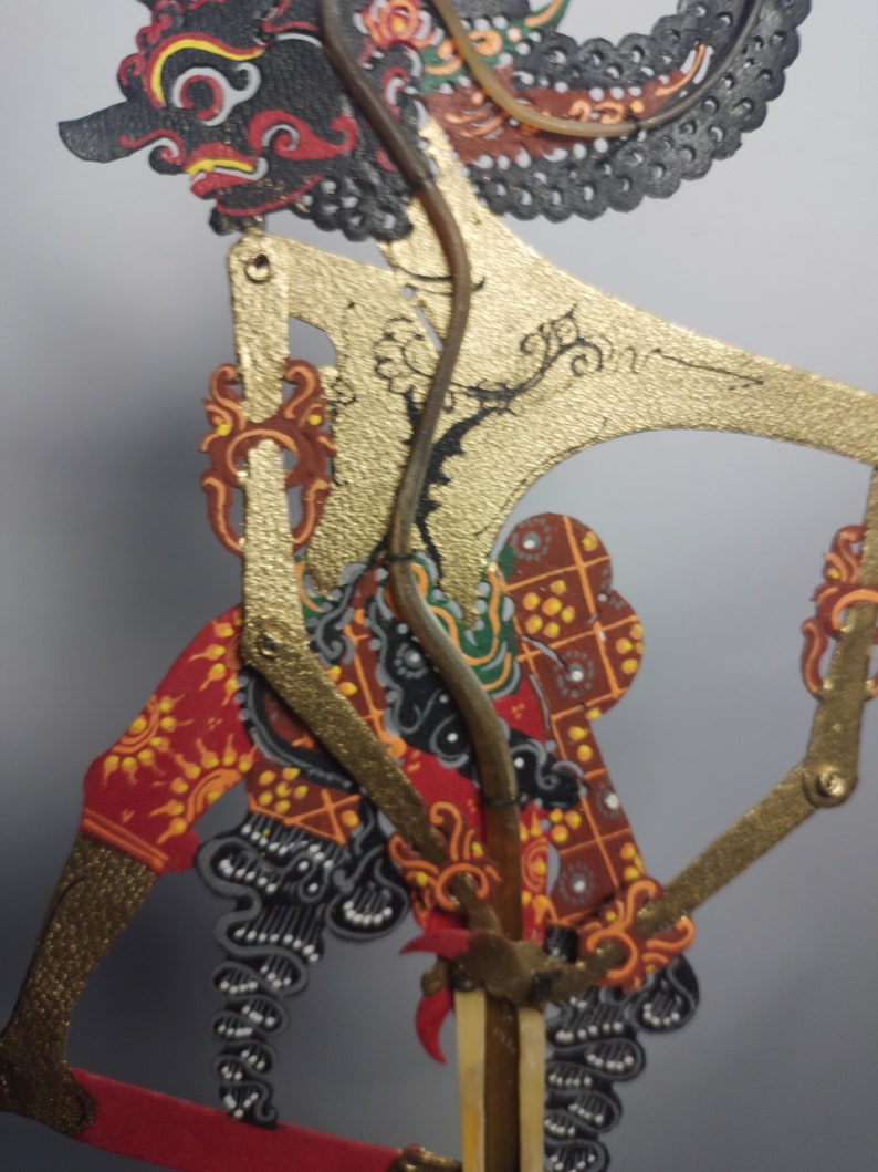 Javanese Bima Shadow Puppet: Buffalo Leather Wayang Kulit - Etsy