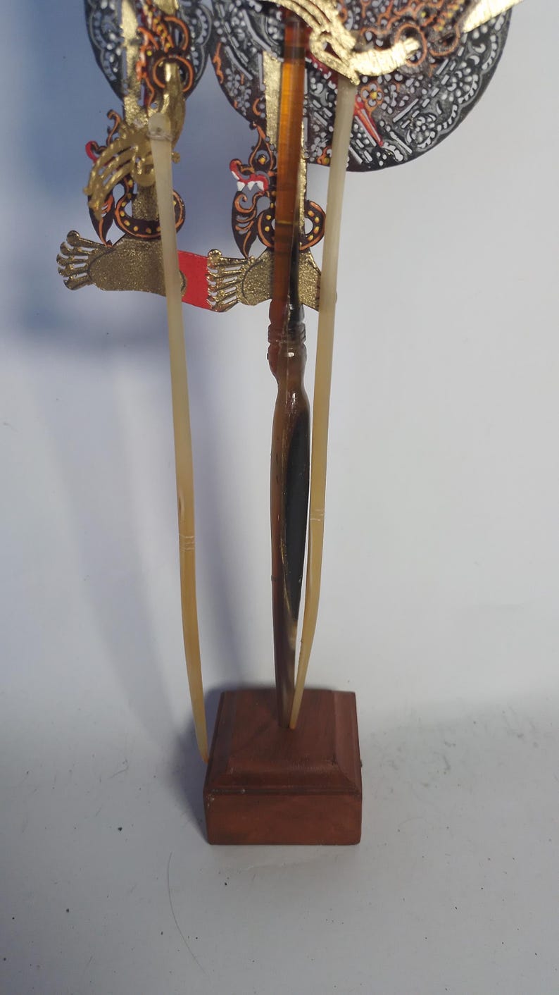 Miniature Indonesian Wayang Kulit, Javanese Shadow Puppet,flat Leather ...