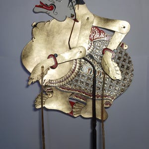 Indonesian Wayang Kulit Semar, Javanese Shadow Puppets, Flat Leather ...