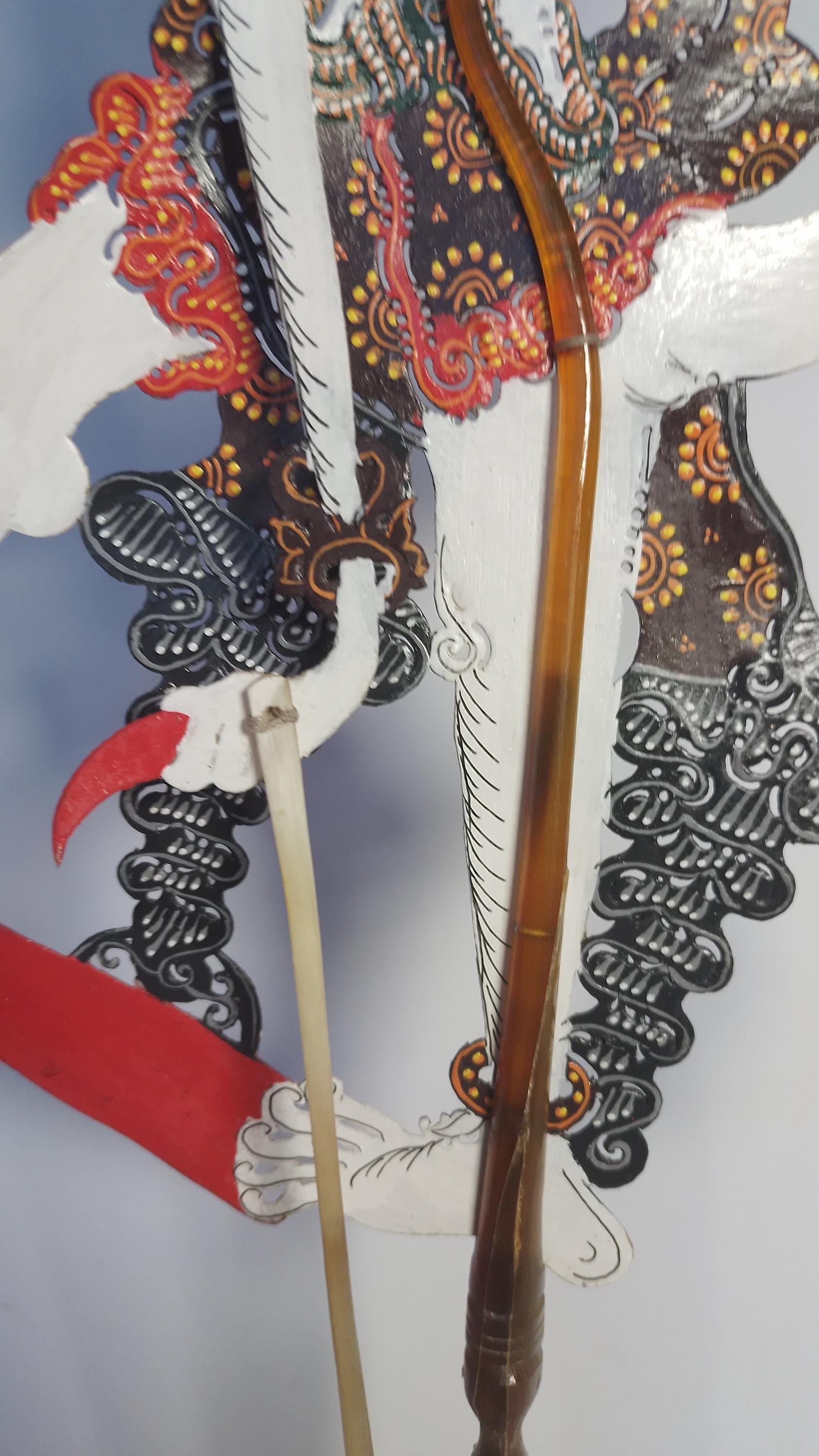 Miniature Indonesian Wayang Kulit, Javanese Shadow Puppets, Flat ...