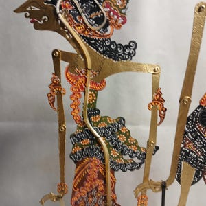 Miniature Indonesian Wayang Kulit, Javanese Shadow Puppets, Flat ...