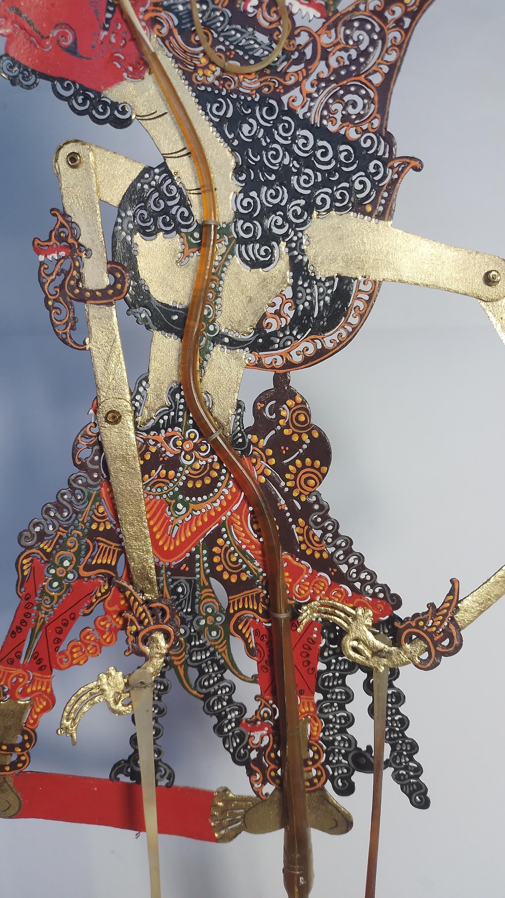 Miniature Indonesian Wayang Kulit, Javanese Shadow Puppets, Flat ...