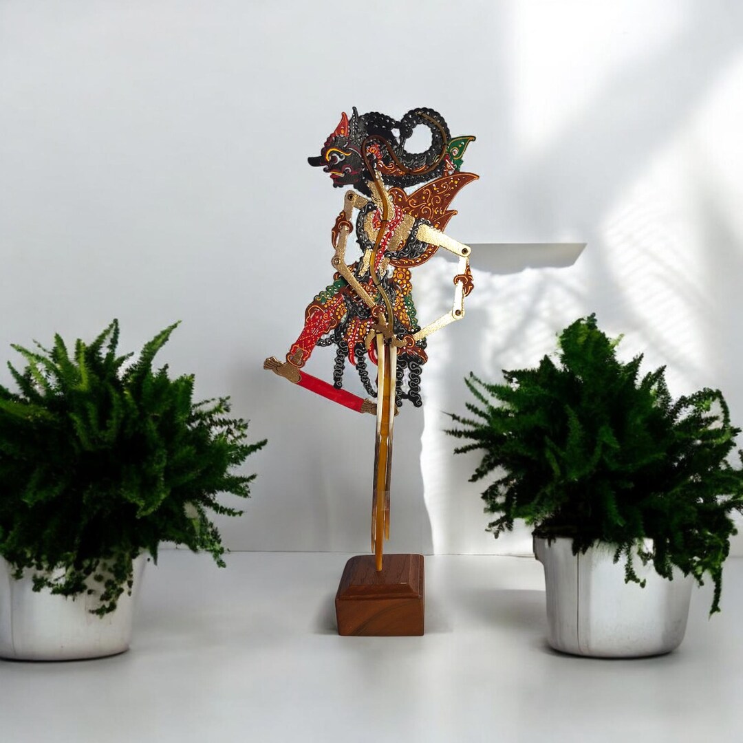 Miniature Indonesian Wayang Kulit, Javanese Shadow Puppets, Flat ...
