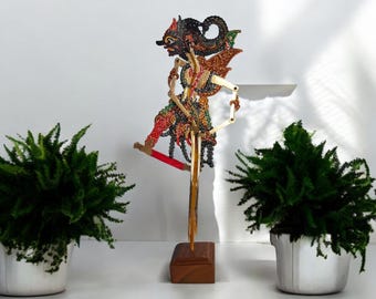 Indonesian Shadow Puppet Bima, Javanese Wayang Kulit, Indonesian Wayang ...