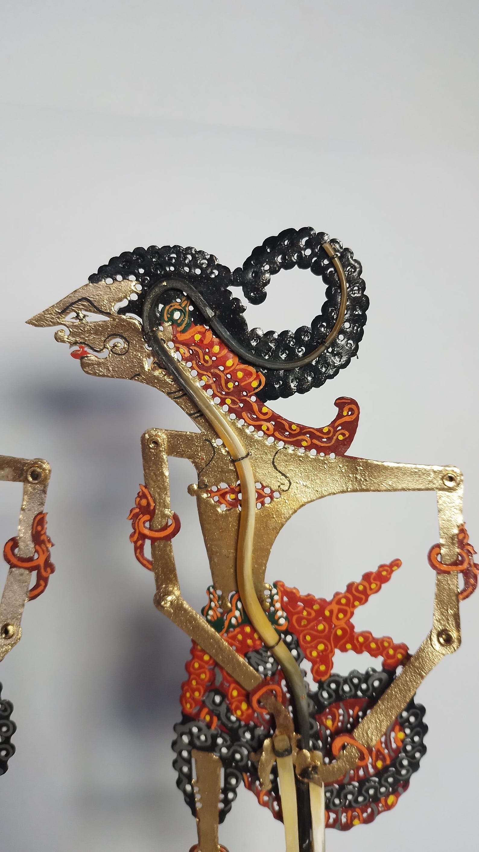 Miniature Indonesian Wayang Kulit, Javanese Shadow Puppets, Flat ...