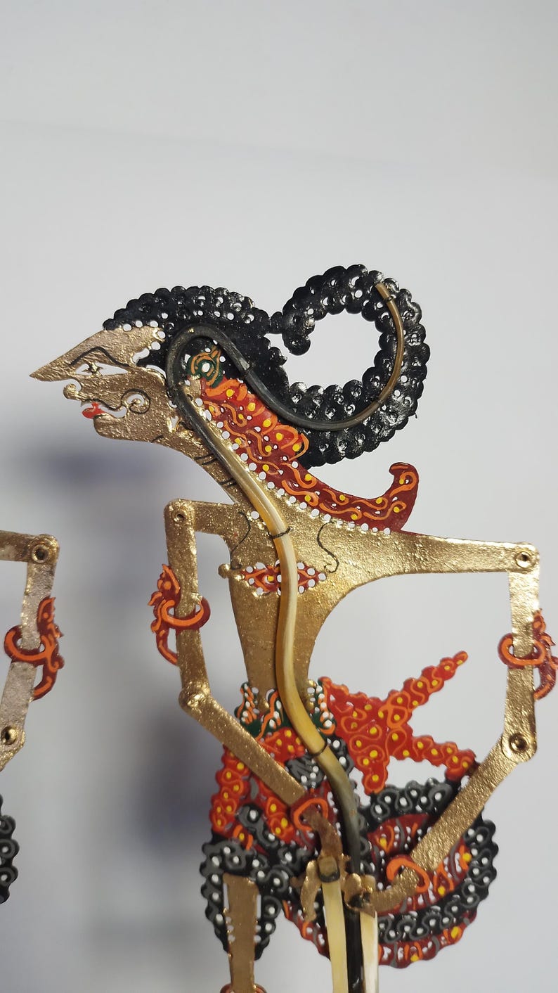 Miniature Indonesian Wayang Kulit, Javanese Shadow Puppets, Flat ...