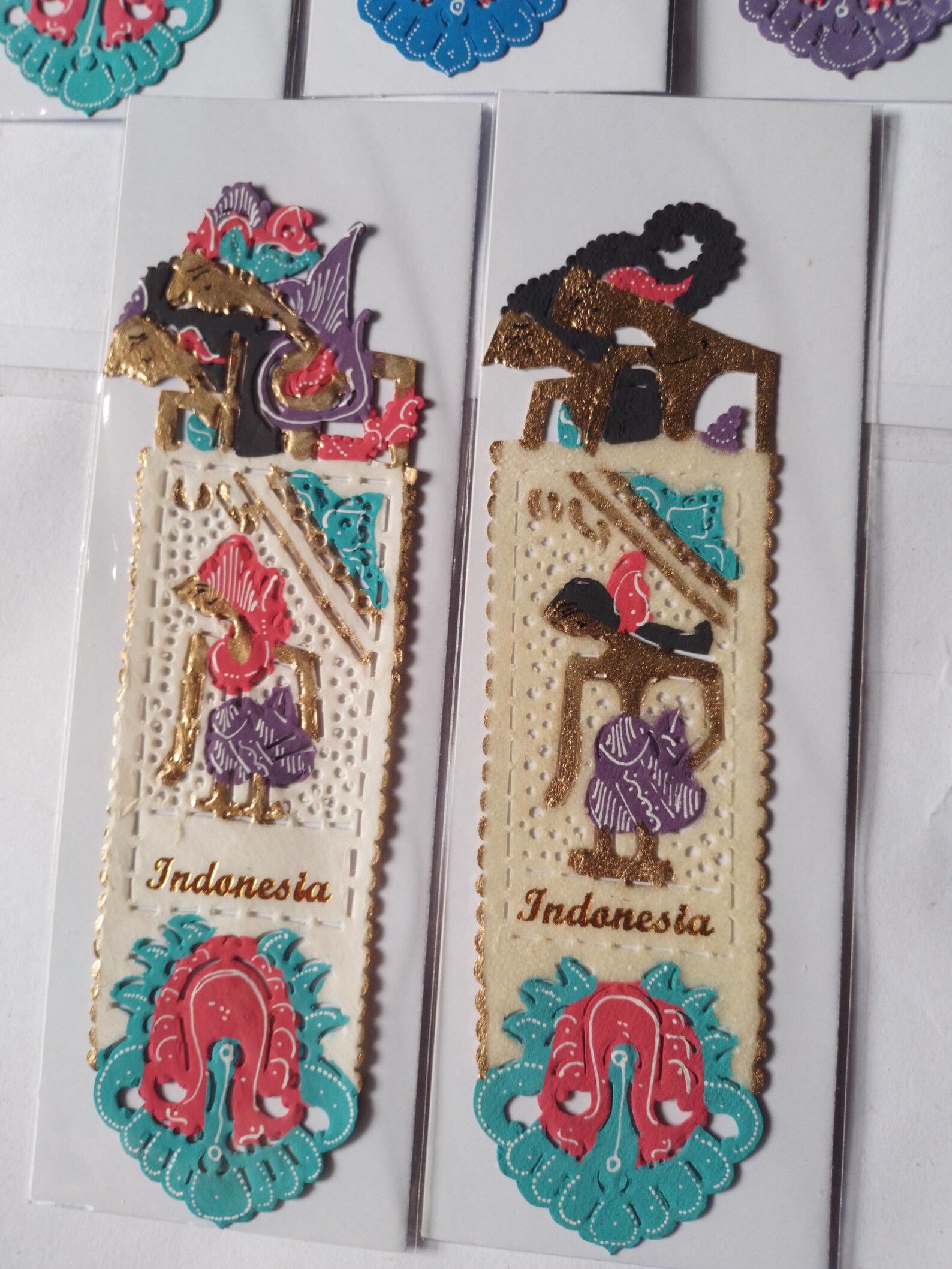 5 Pcs Bookmark Indonesian Wayang Kulit, Bookmark Javanese Wayang, Flat ...