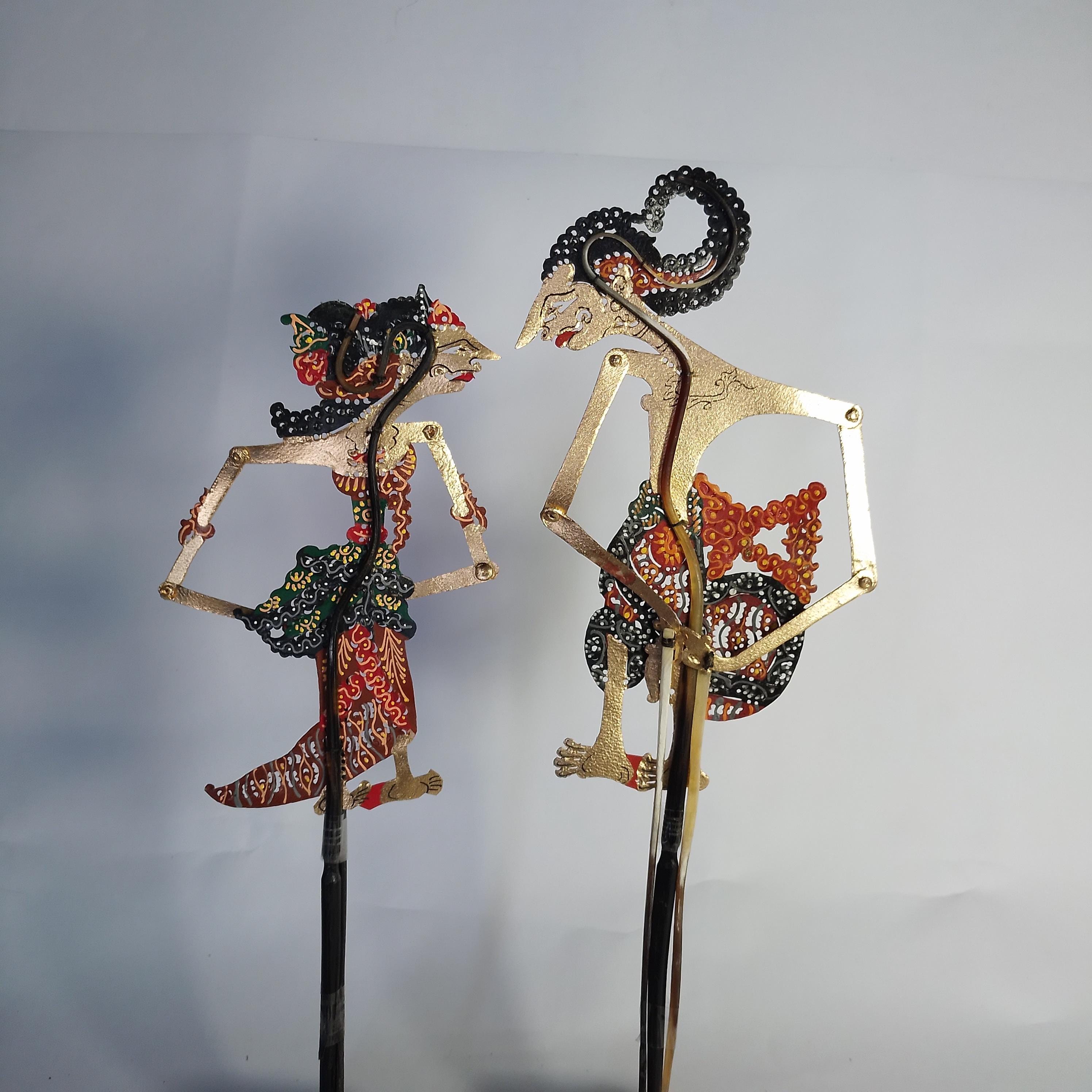Javanese Wayang Kulit Shadow Puppets: Arjuna & Srikandi - Etsy