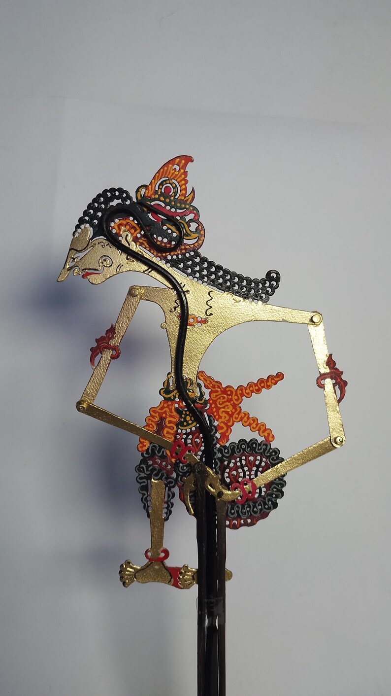Miniature Indonesian Wayang Kulit, Javanese Shadow Puppets, Flat ...