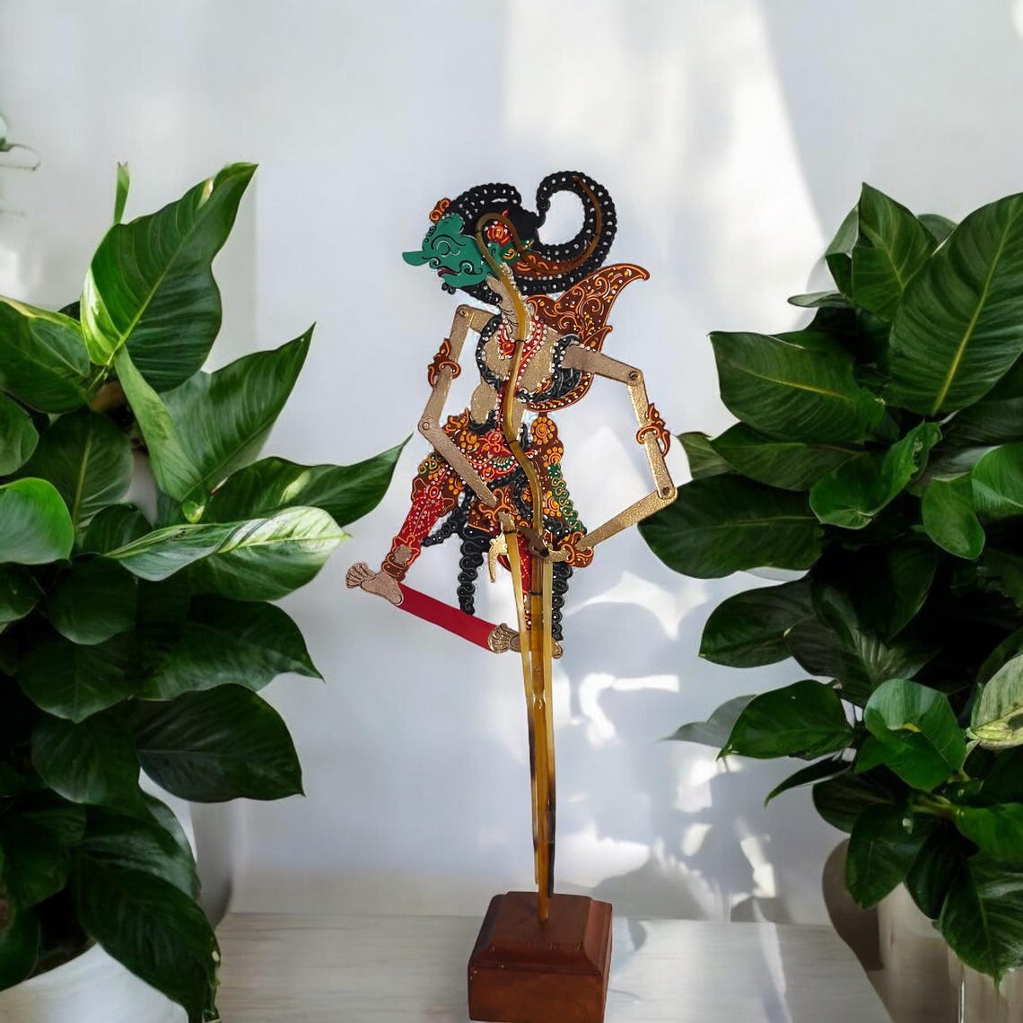 Miniature Indonesian Wayang Kulit, Javanese Shadow Puppets, Flat ...
