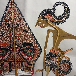 Miniature Indonesian Wayang Kulit One Set, Javanese Shadow Puppets ...