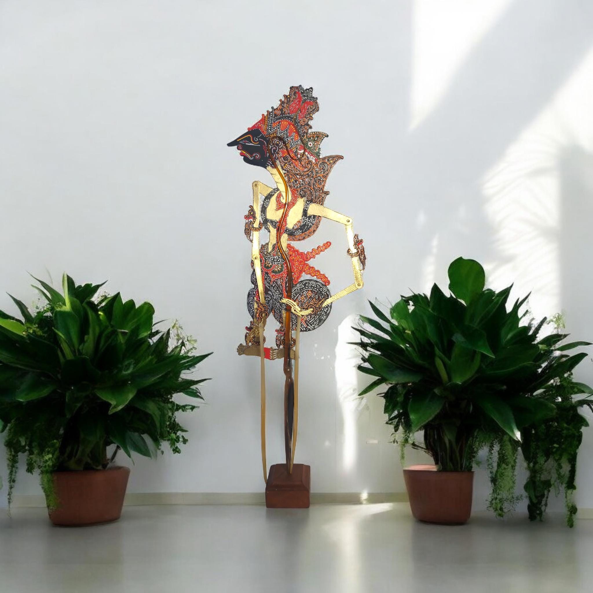 Miniature Indonesian Wayang Kulit, Javanese Shadow Puppet,flat Leather ...