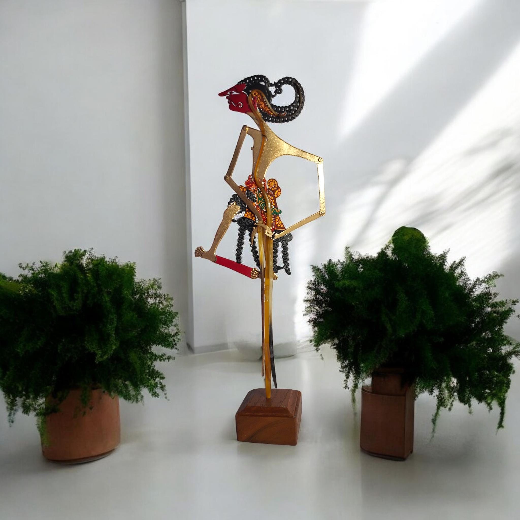 Miniature Indonesian Wayang Kulit, Javanese Shadow Puppets, Flat ...