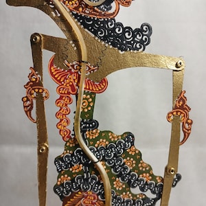 Miniature Indonesian Wayang Kulit, Javanese Shadow Puppets, Flat ...