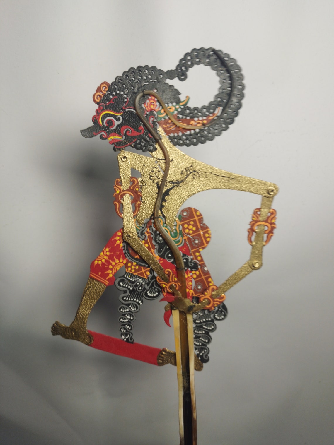 Indonesian Shadow Puppet Bima, Javanese Wayang Kulit, Indonesian Wayang ...