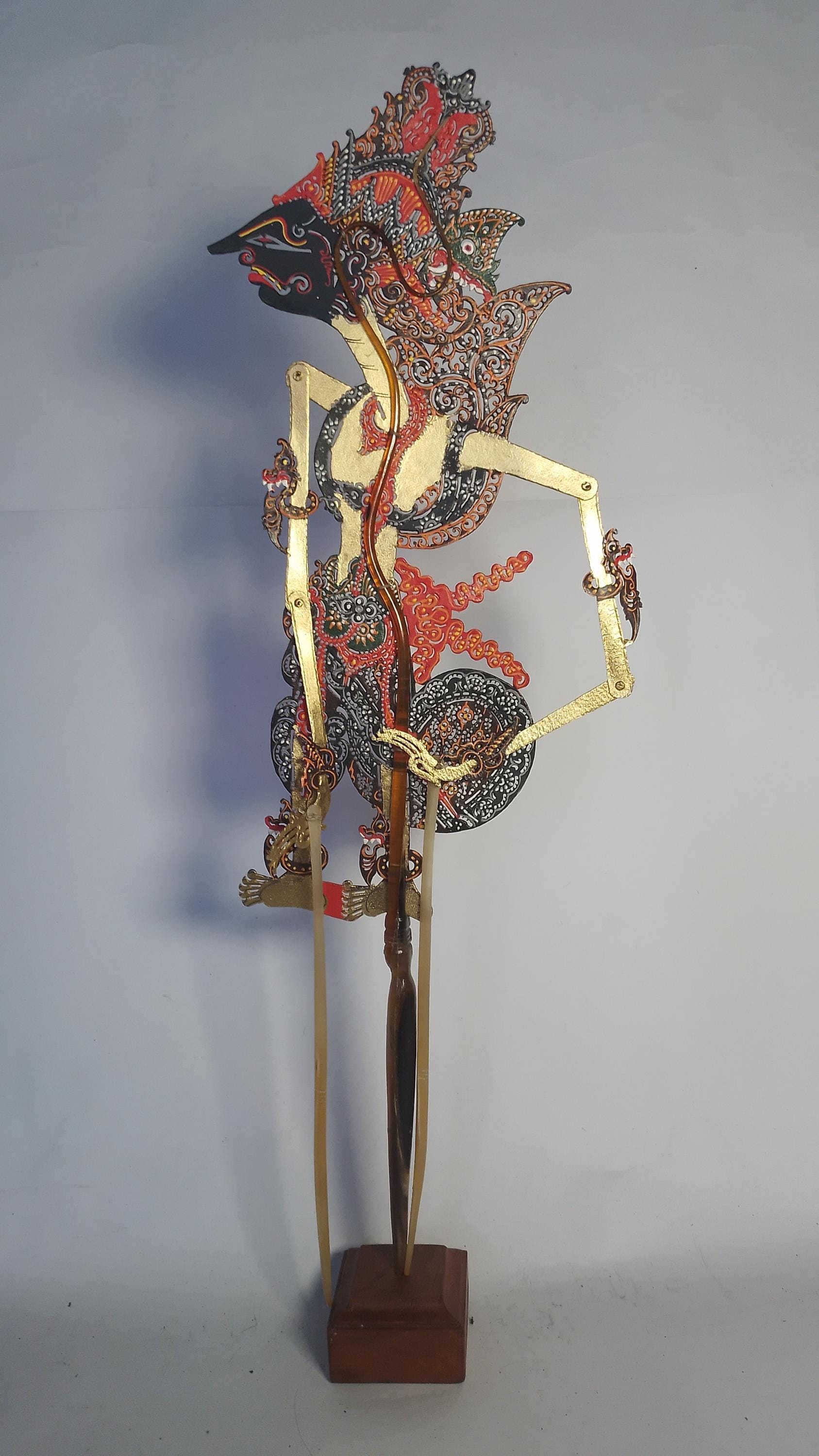 Miniature Indonesian Wayang Kulit, Javanese Shadow Puppet,flat Leather ...