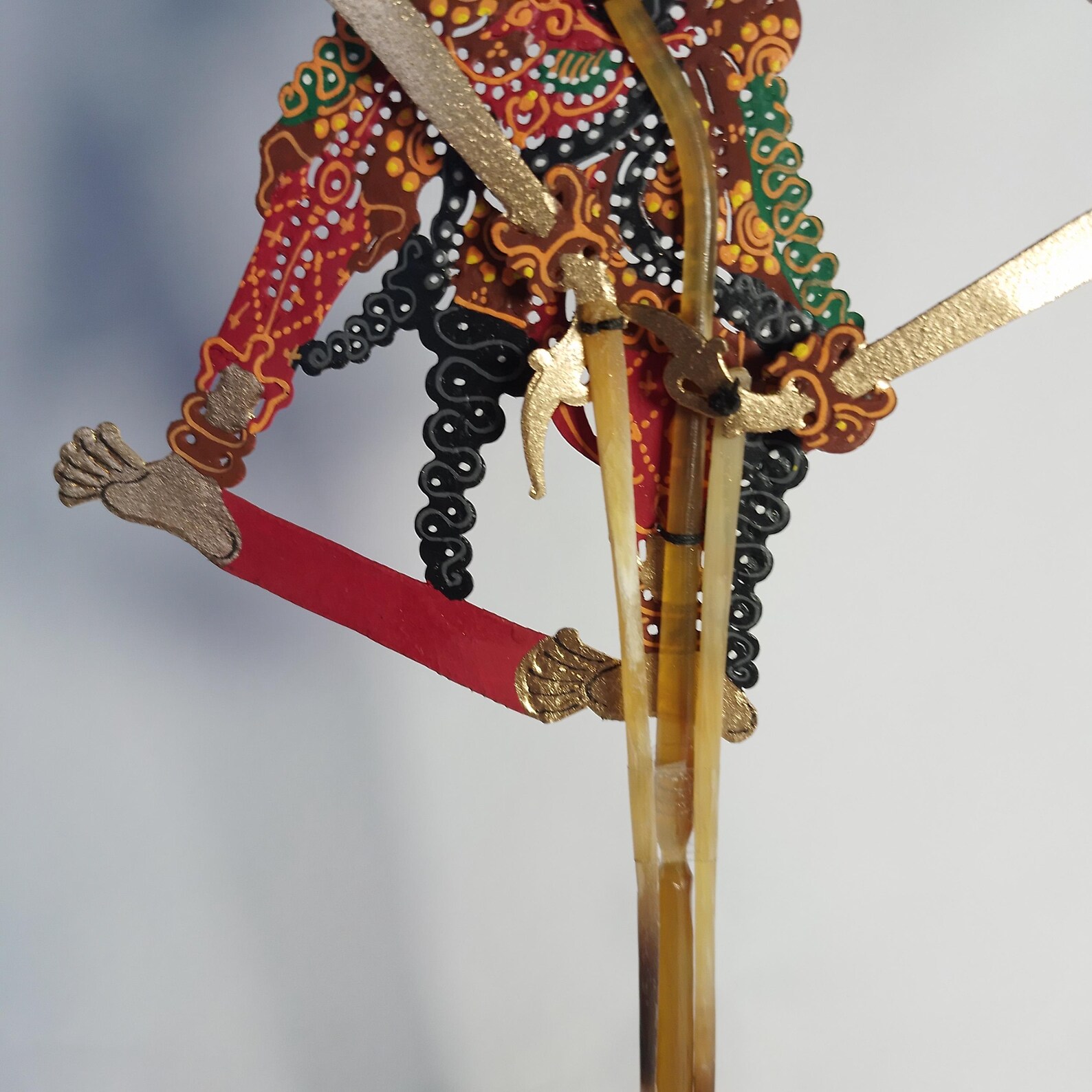 Miniature Indonesian Wayang Kulit, Javanese Shadow Puppets, Flat ...