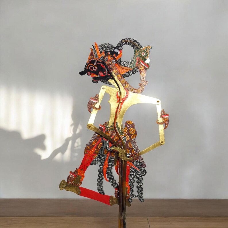 Miniature Indonesian Wayang Kulit, Javanese Shadow Puppets, Flat ...