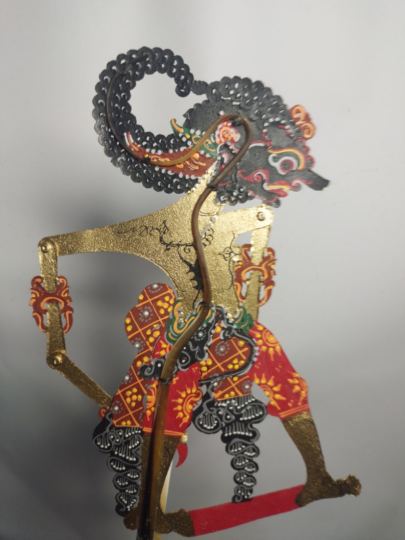 Javanese Bima Shadow Puppet: Buffalo Leather Wayang Kulit - Etsy