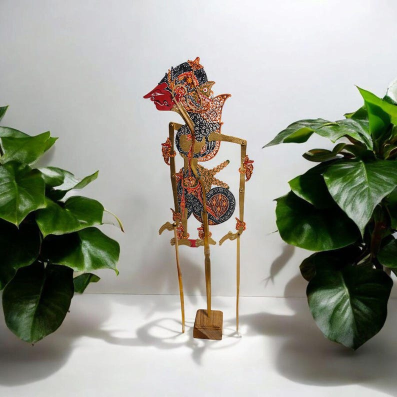 Miniature Indonesian Wayang Kulit, Javanese Shadow Puppets, Flat ...