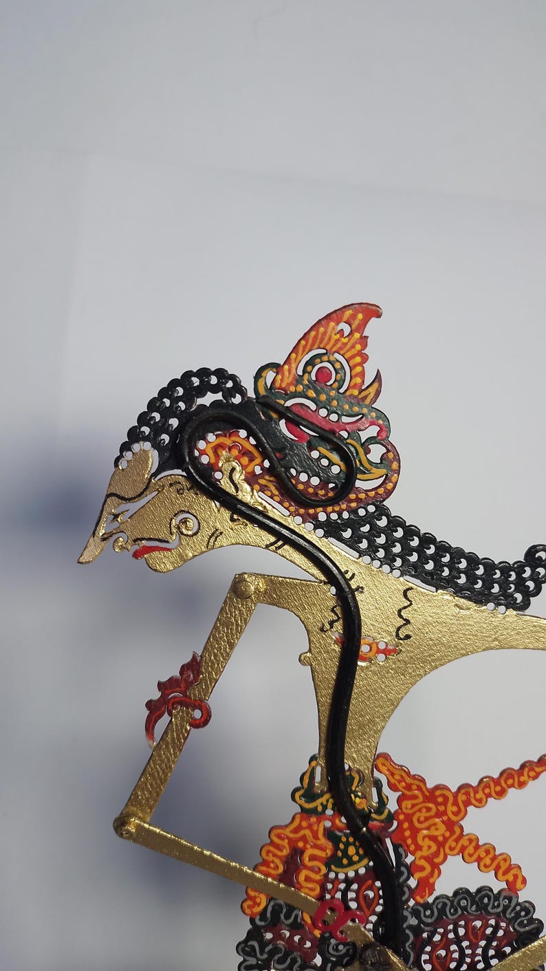 Miniature Indonesian Wayang Kulit, Javanese Shadow Puppets, Flat ...
