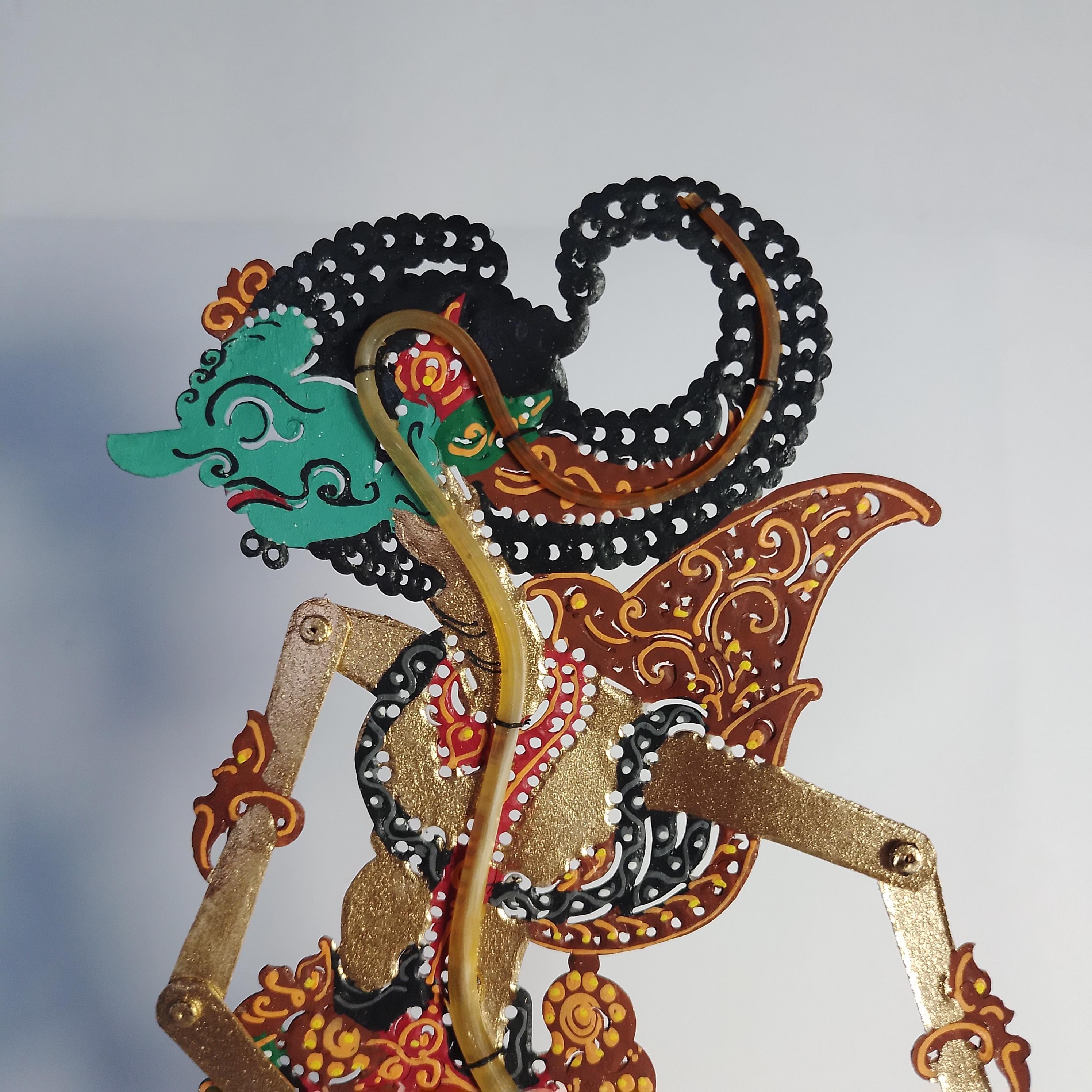 Miniature Indonesian Wayang Kulit, Javanese Shadow Puppets, Flat ...