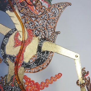 Miniature Indonesian Wayang Kulit, Javanese Shadow Puppet,flat Leather ...