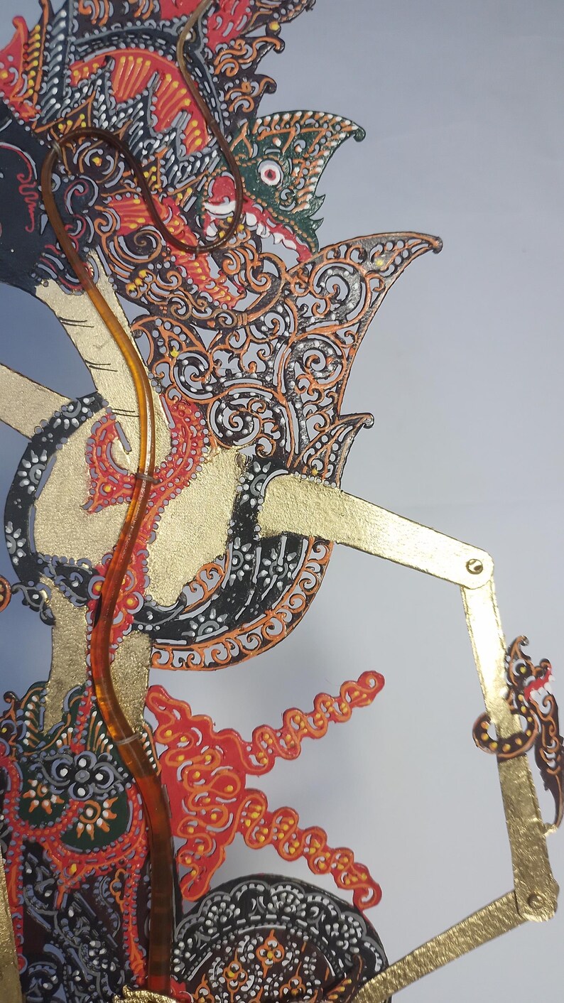 Miniature Indonesian Wayang Kulit, Javanese Shadow Puppet,flat Leather ...