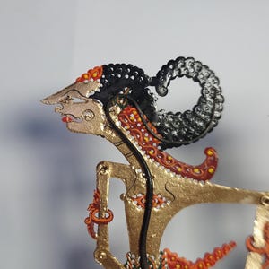 Miniature Indonesian Wayang Kulit, Javanese Shadow Puppets, Flat ...