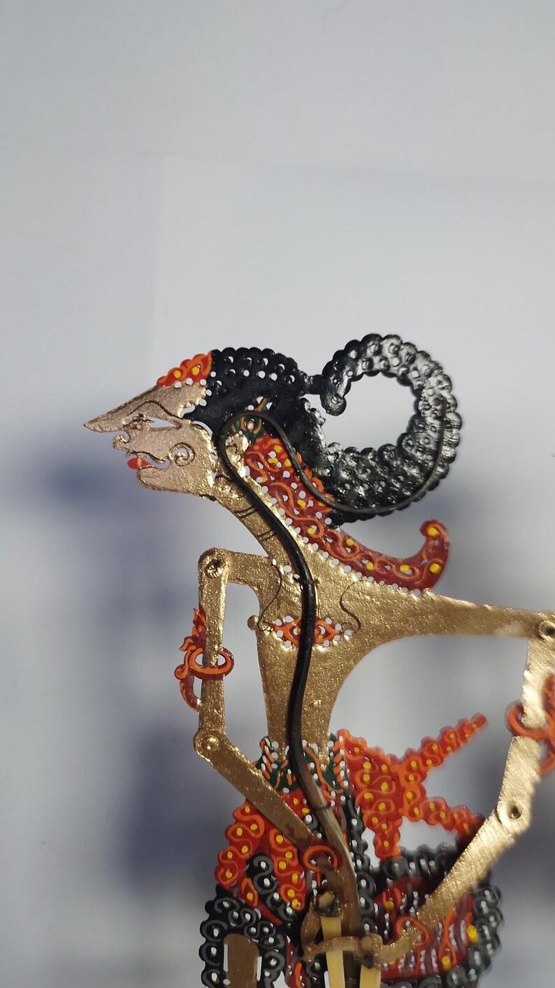 Miniature Indonesian Wayang Kulit, Javanese Shadow Puppets, Flat ...