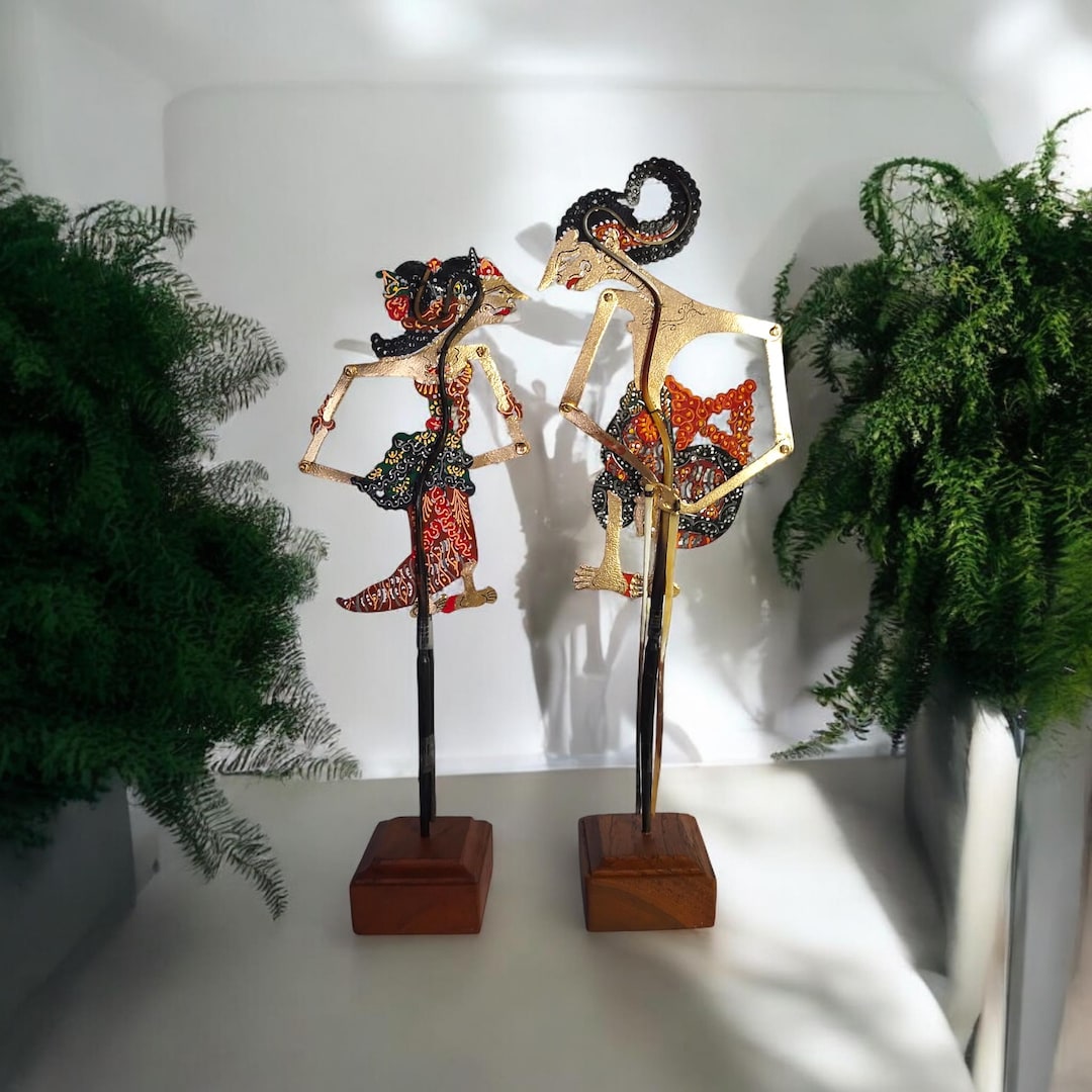 Javanese Wayang Kulit Shadow Puppets: Arjuna & Srikandi - Etsy