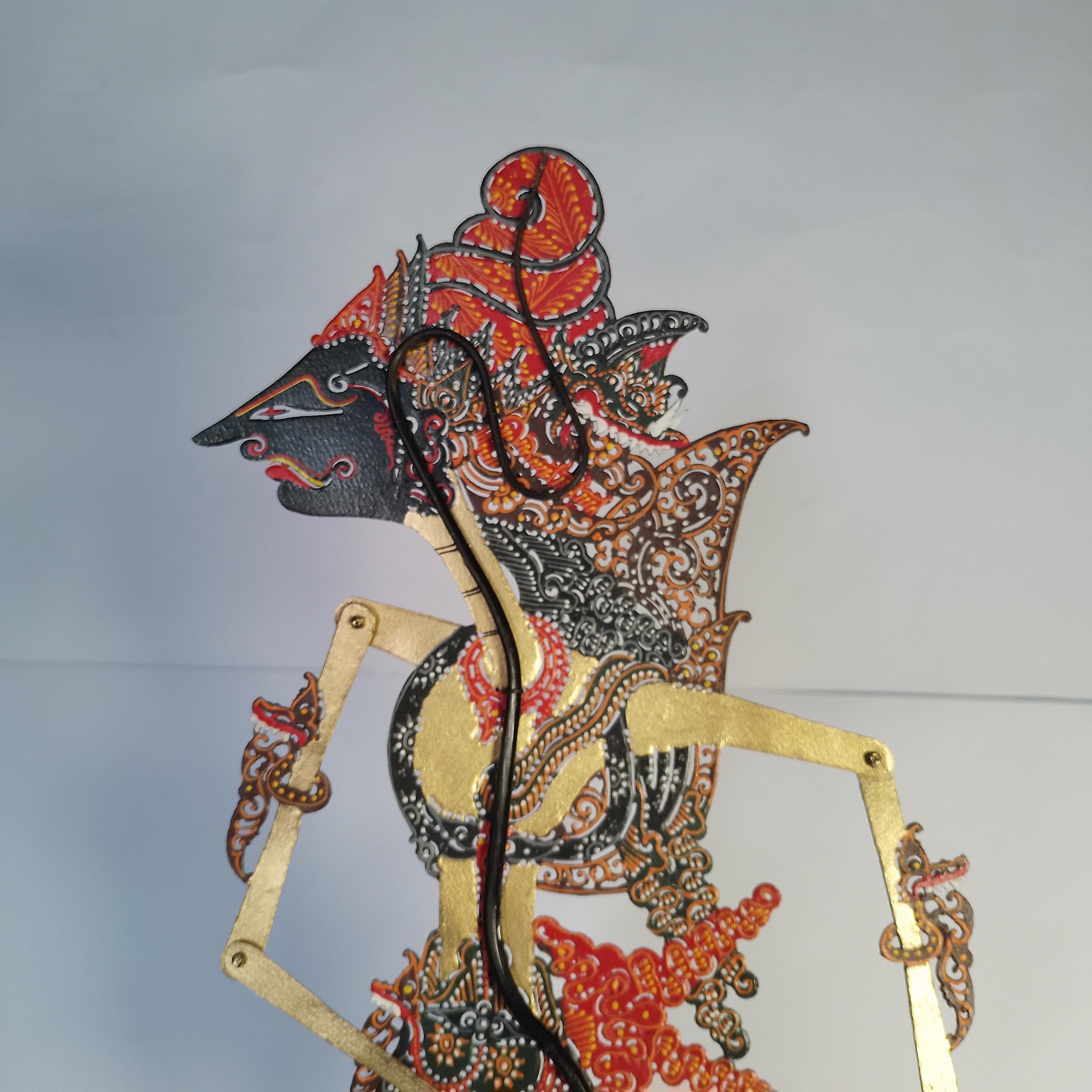 Miniature Indonesian Wayang Kulit, Javanese Shadow Puppets, Flat ...