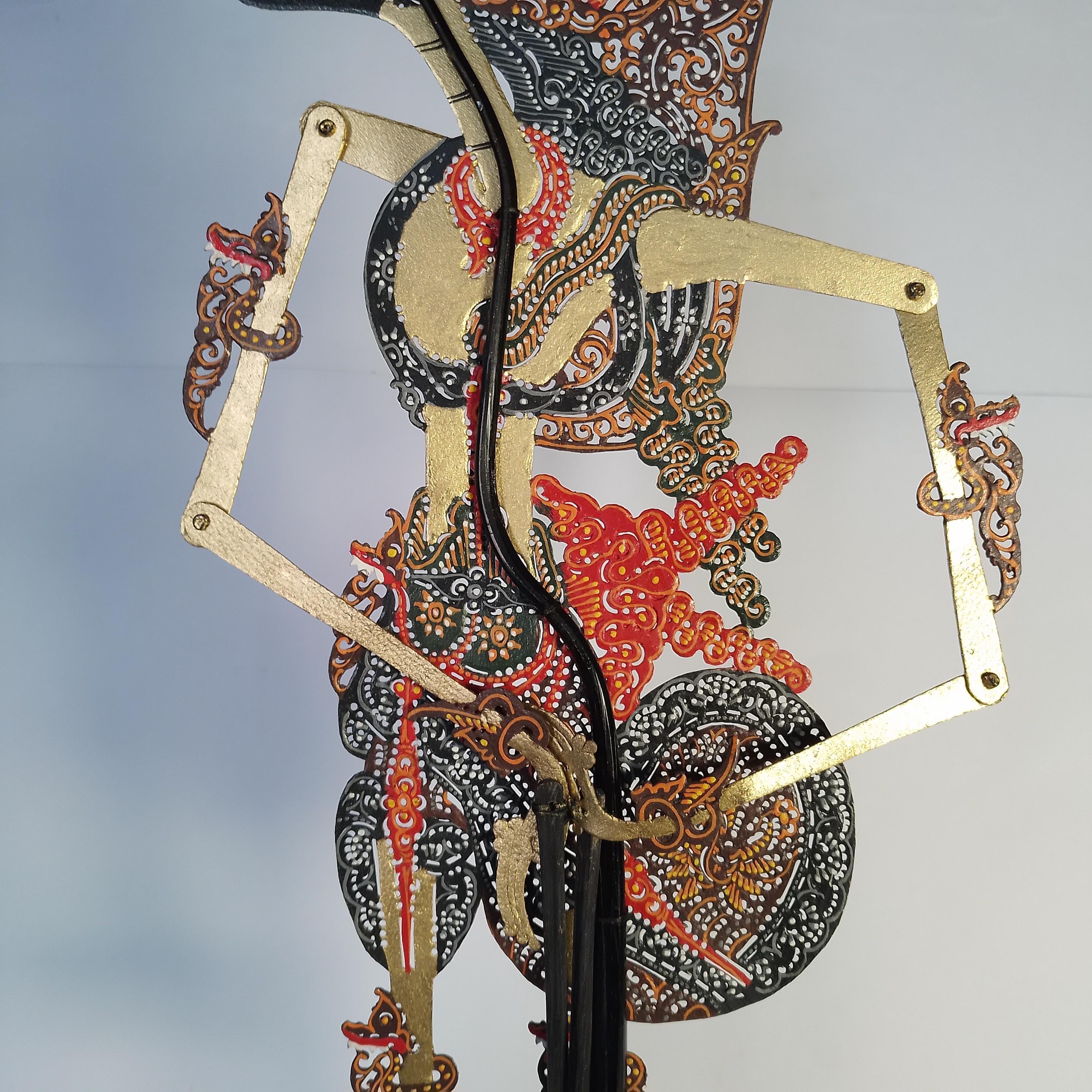 Miniature Indonesian Wayang Kulit, Javanese Shadow Puppets, Flat ...