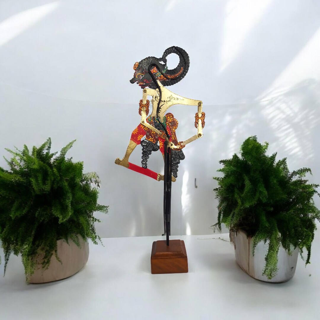 Javanese Bima Shadow Puppet: Buffalo Leather Wayang Kulit - Etsy
