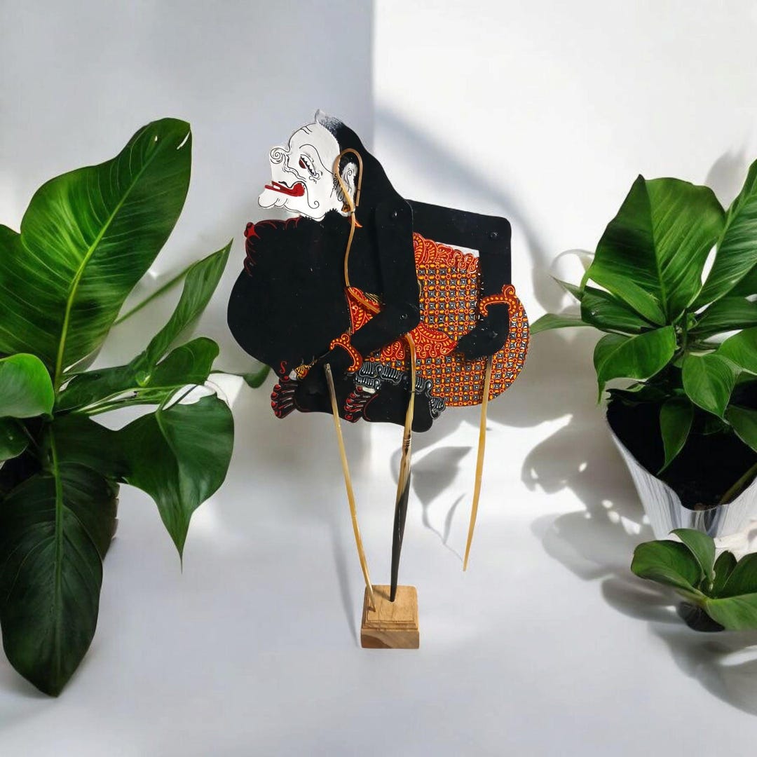 Miniature Indonesian Wayang Kulit, Javanese Shadow Puppets, Flat ...