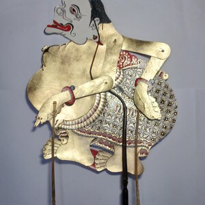 Indonesian Wayang Kulit Semar, Javanese Shadow Puppets, Flat Leather ...
