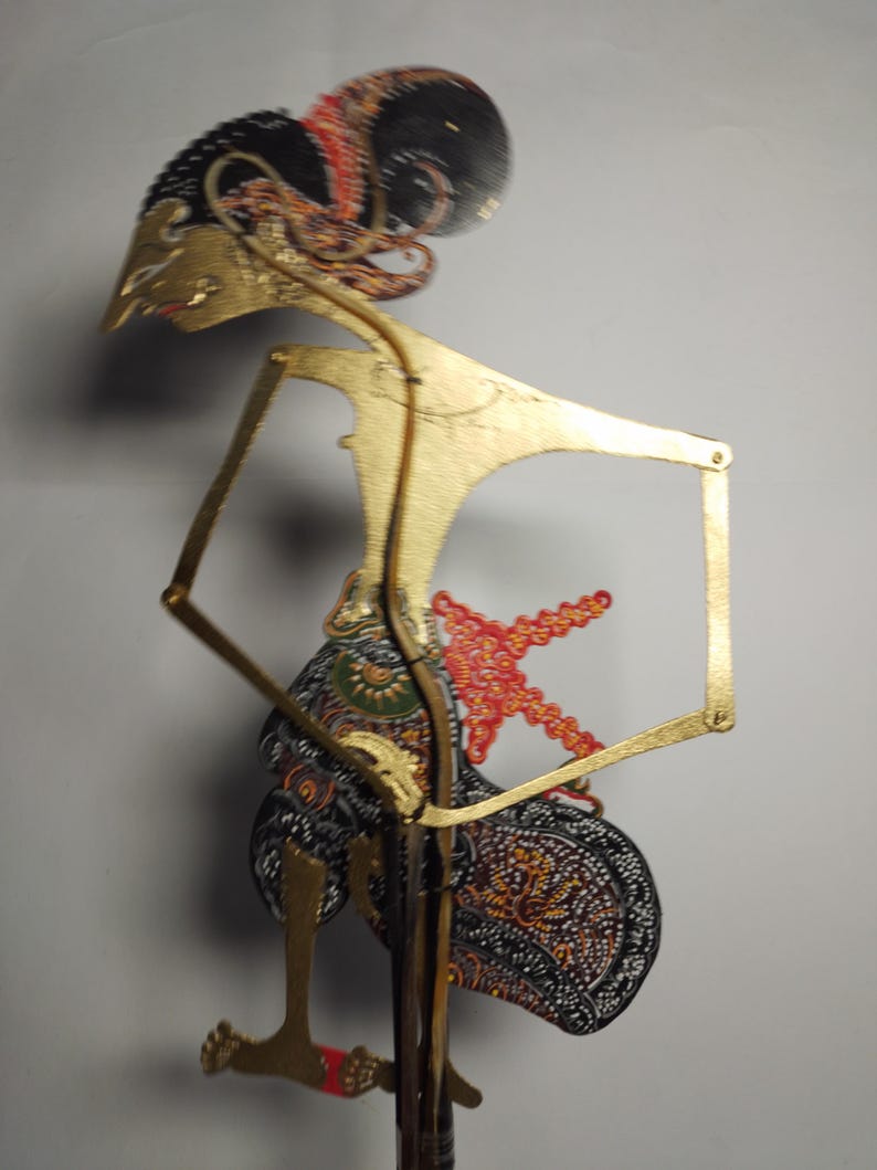 Miniature Indonesian Wayang Kulit, Javanese Shadow Puppets, Flat ...