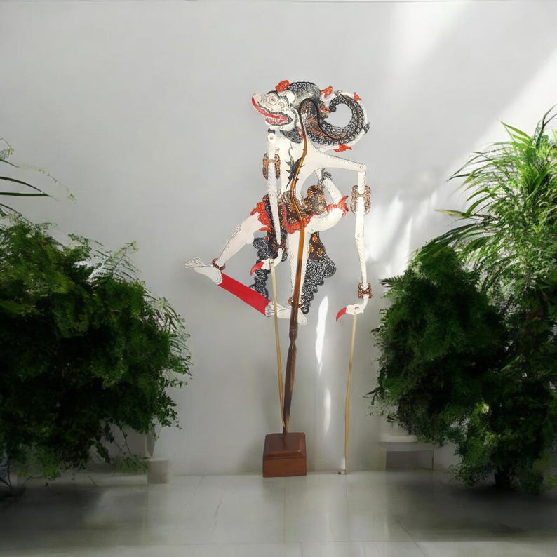 Miniature Indonesian Wayang Kulit, Javanese Shadow Puppets, Flat ...