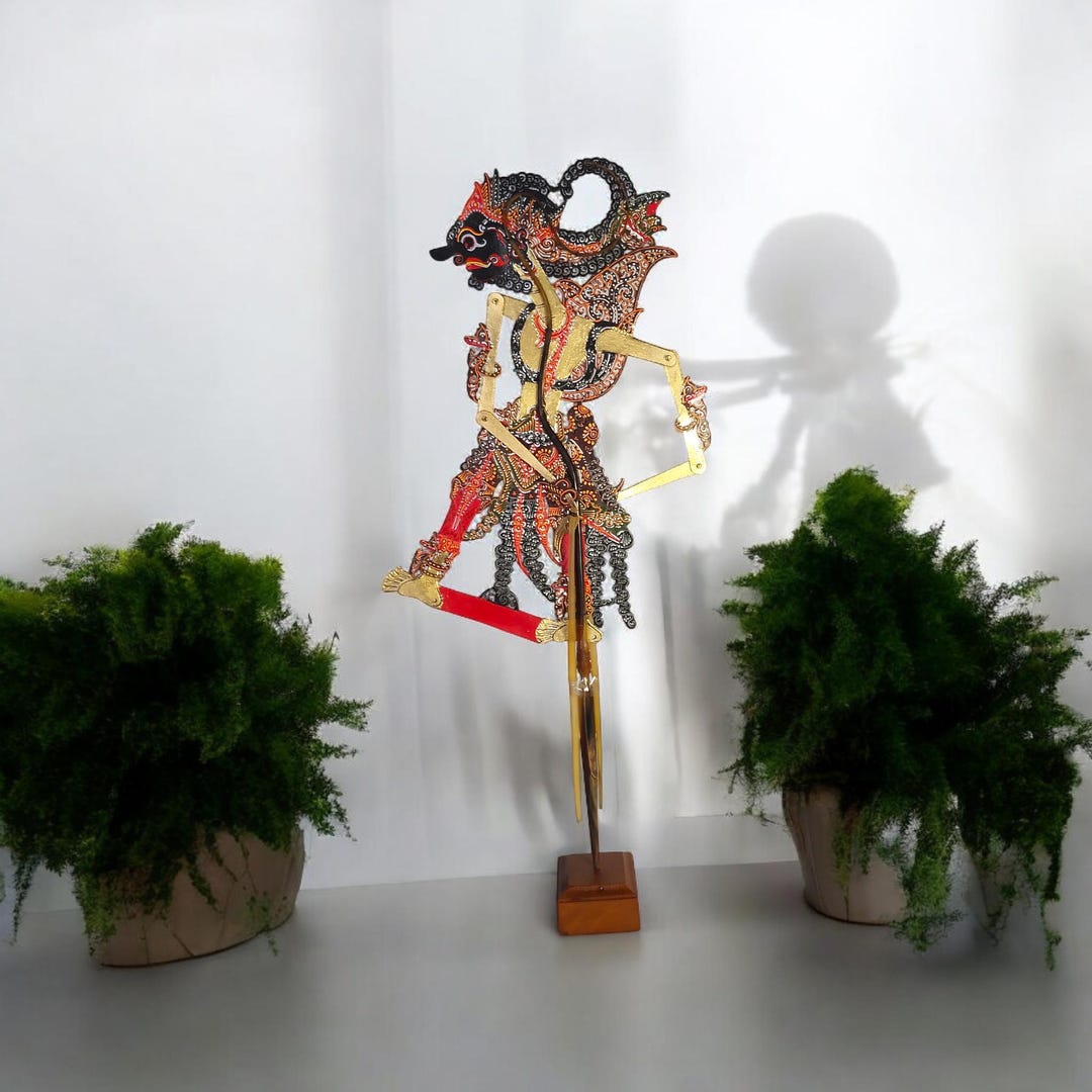 Indonesian Shadow Puppet Gatotkaca, Javanese Wayang Kulit, Indonesian ...