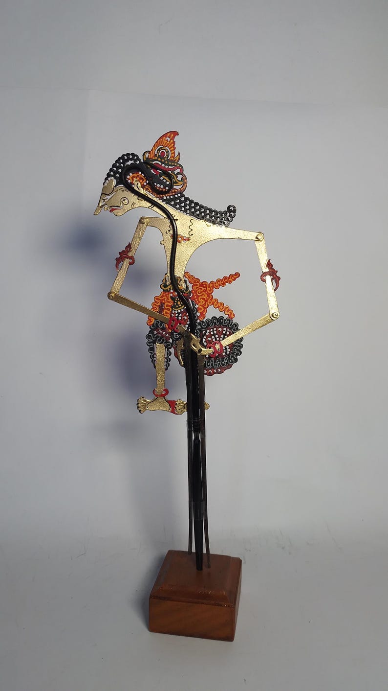 Miniature Indonesian Wayang Kulit, Javanese Shadow Puppets, Flat ...