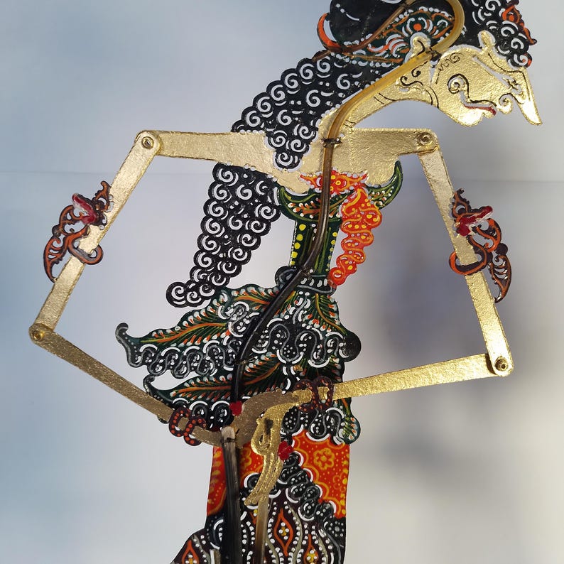 Miniature Indonesian Wayang Kulit, Javanese Shadow Puppets, Flat ...