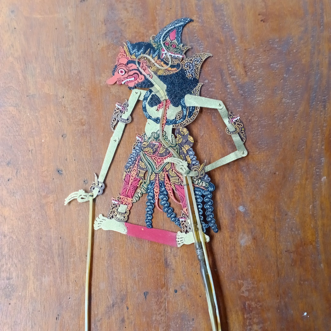 Indonesian Shadow Puppet Rahwana, Javanese Wayang Kulit, Indonesian ...