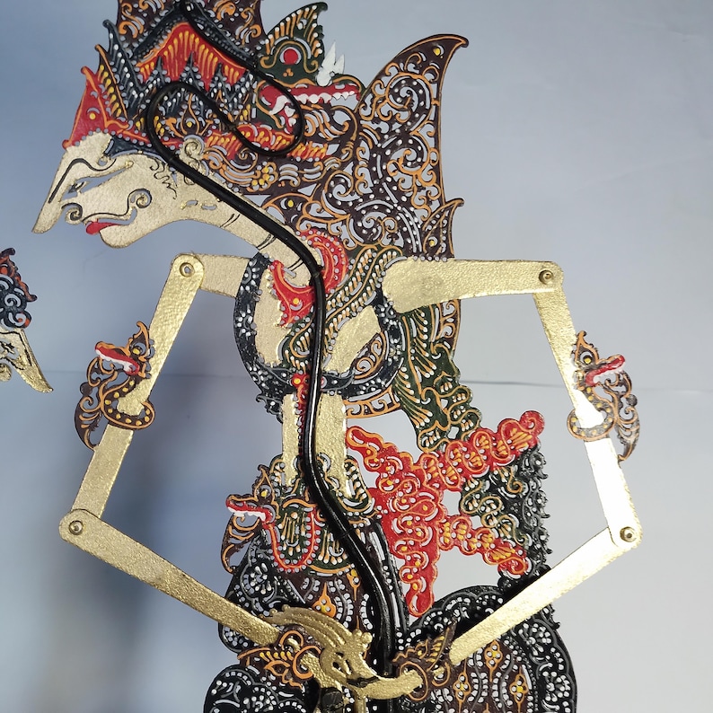 Miniature Indonesian Wayang Kulit, Javanese Shadow Puppets, Flat ...
